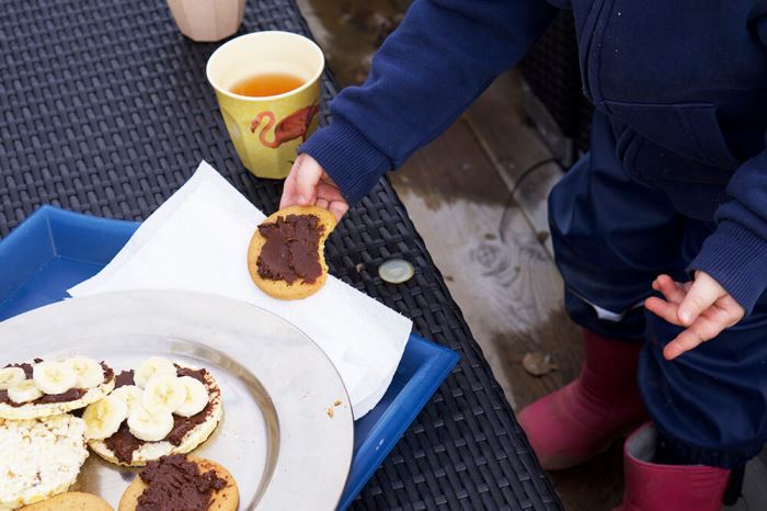 Nutellakex - ett gott fika med olika sorters kex, nutella och banan